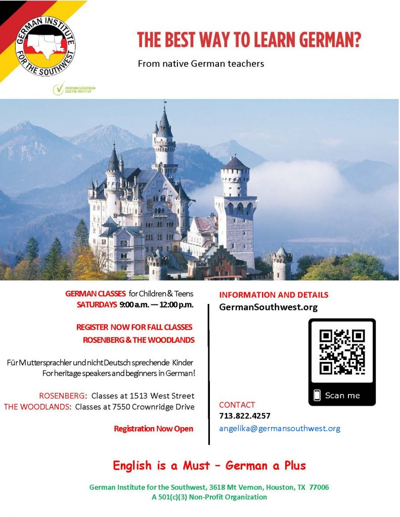 Classes for Children and Teens in Rosenberg and The Woodlands – German ...